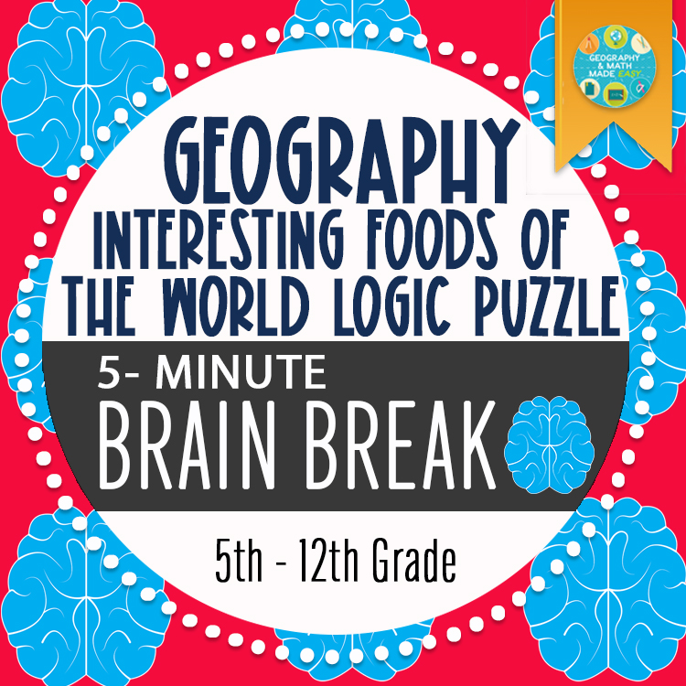 Geography “Logic Puzzle” Brain Break Free Resource – Geography & Math ...